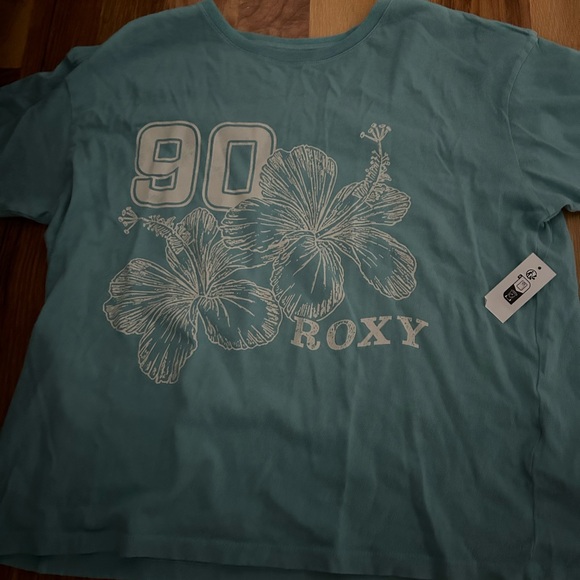 Roxy | Tops | Nwt Roxy Blue Collegiate Hibiscus Tee | Poshmark